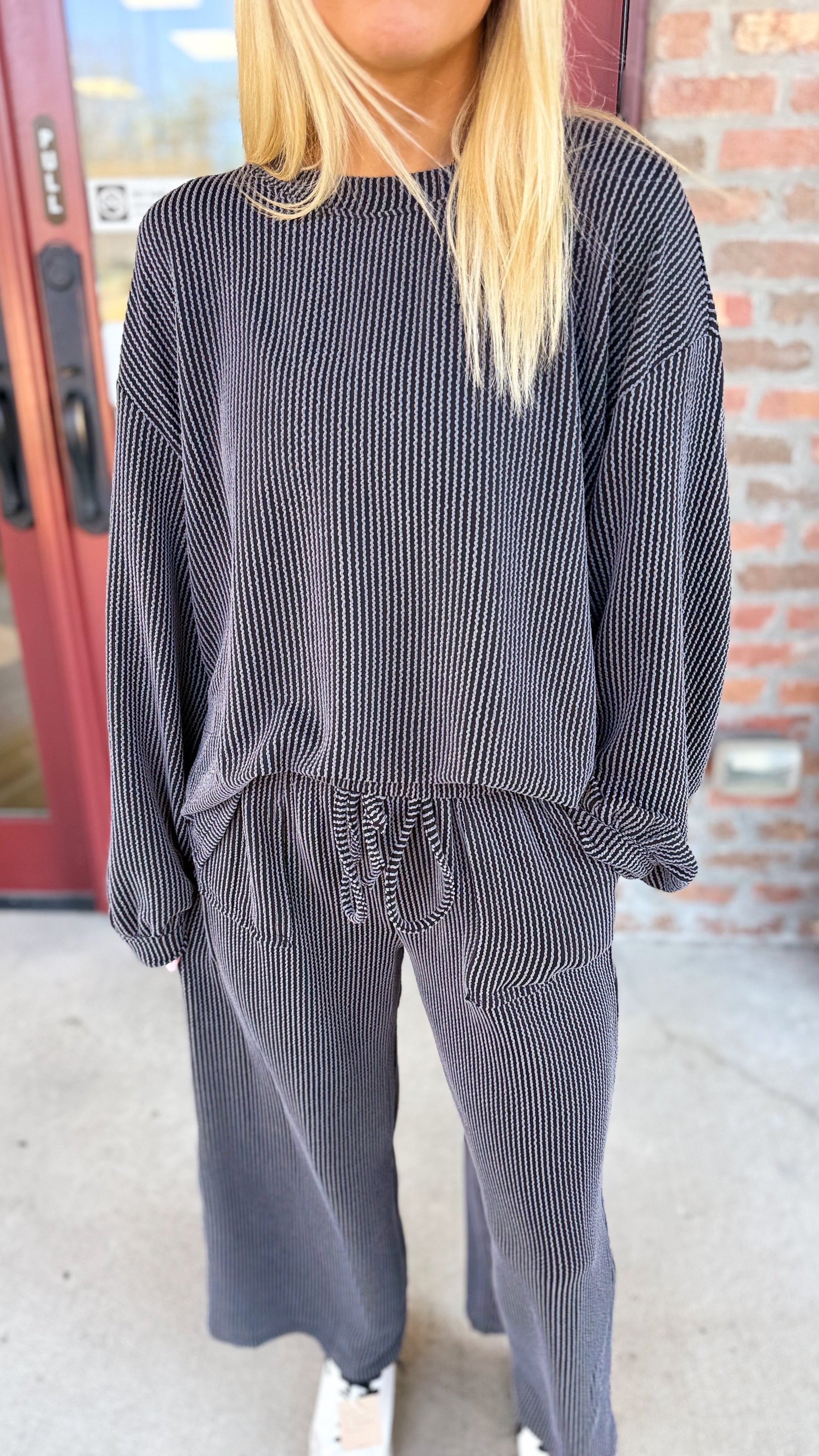 "Turn It Around" Ribbed Knit Long Sleeve Set – Blue Line Boutique